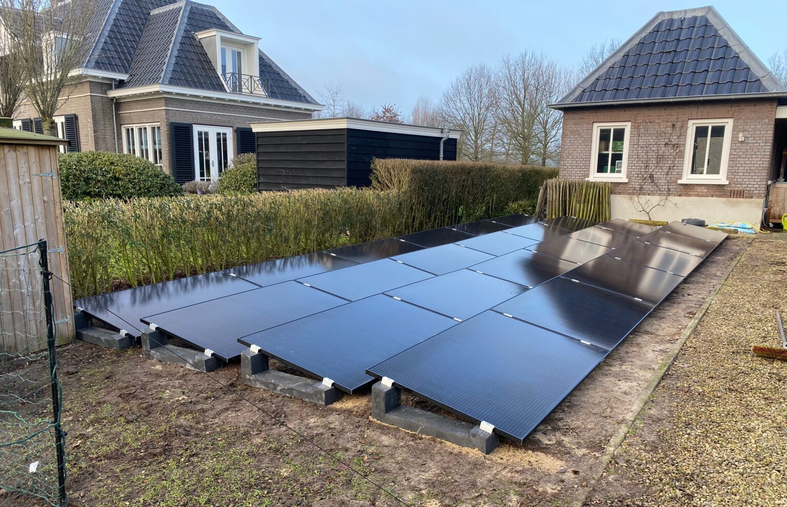 Betonnen Zonnepaneel Steun Houder Plat Dak Veld Betonsteun